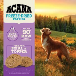 ACANA Freeze Dried Dog Food & Topper, Grain Free High Protein Duck Recipe, 14oz