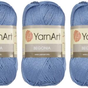 Yarn Art Begonia 100% Mercerized Cotton, Lot of 5 Skein (Pack),Total 8.8 Oz. Each 1.76 Oz (50g) / 185 Yrds (169m), Fine Sport:2 (5351)