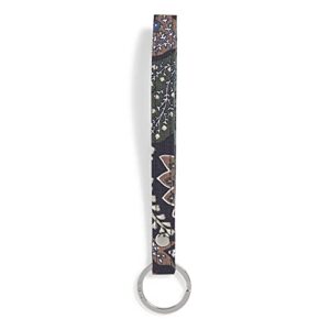 vera bradley women's cotton keychain, java navy camo - recycled cotton, one size