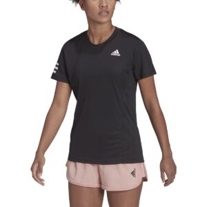 adidas women's club tennis t-shirt, black/white, medium