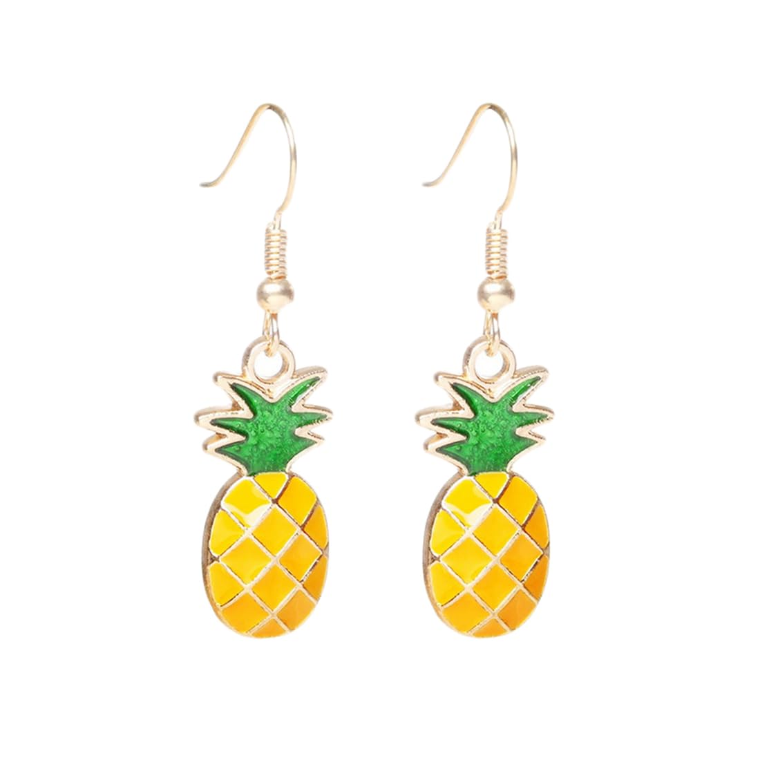 Funny Pineapple Fruit Dangle Earrings for Women Cute Pineapple Statement Love Trendy Earrings Jewelry (1 Pair)