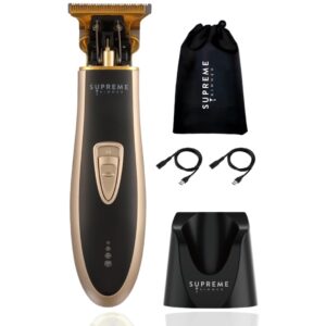 supreme trimmer t shaper | professional barber trimmer hair clippers for men (90 min run time) cordless hair trimmer zero gapped liner beard trimmer | st5210 gold