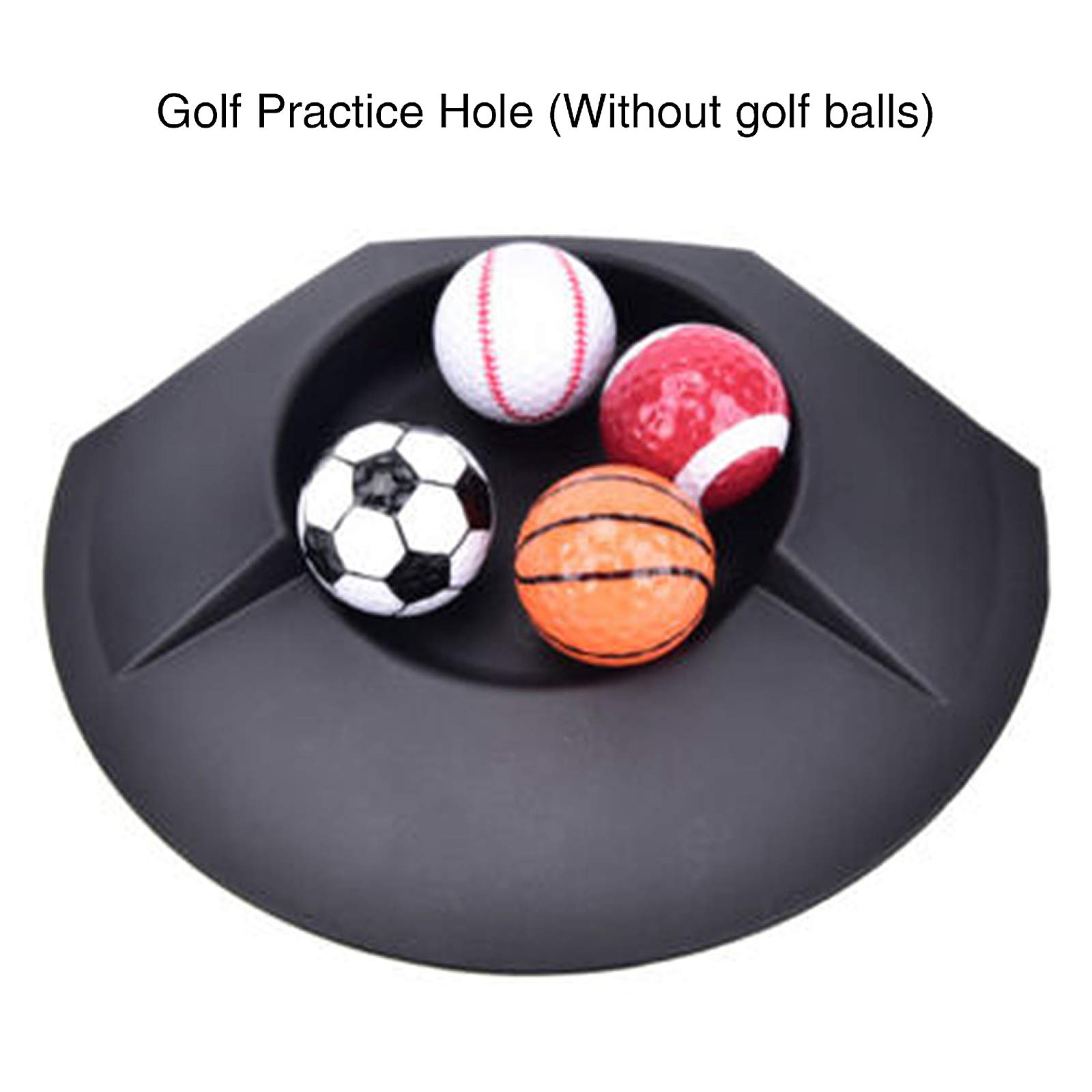 Golf Putting Cup and Flag Putt Training Hole All-Direction Surface Regulation Practice Cups for Men Women Kids Indoor Outdoor Home Office Backyard Golfing (3 Pcs Black Cup without Flag)