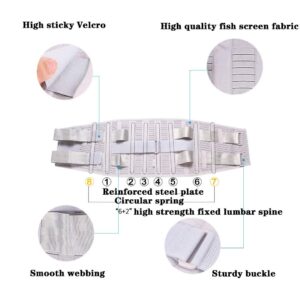 LSRRYD Back Support Belt Lower Back Brace for Men and Women for Pain Relief and Injury Prevention Sciatica Spinal Stenosis Scoliosis Or Herniated Disc (Size : XL)