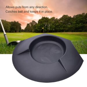 Golf Putting Cup and Flag Putt Training Hole All-Direction Surface Regulation Practice Cups for Men Women Kids Indoor Outdoor Home Office Backyard Golfing (3 Pcs Black Cup without Flag)