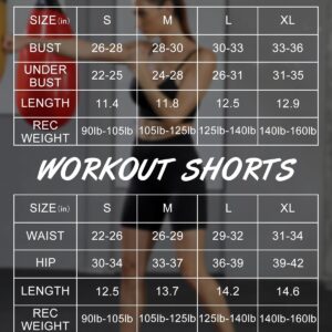 Ourgifts Workout Sets for Women 2 Piece Outfits Gym Shorts Women High Waisted with Adjustable Padded Sports Bra Gym Sets（A0010M-Black