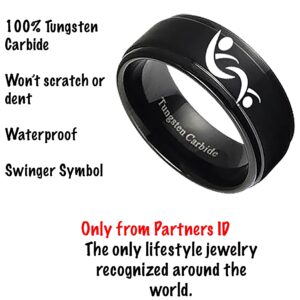 Partners ID Polyamory Ring Polyamorous Symbol (8.5)