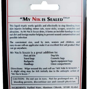 My Nik is Sealed COSMETICALLY SEALED My Nik Is Sealed Roll-On Liquid Styptic | 12ml Value Size | First Aid in a Tube | Made in USA