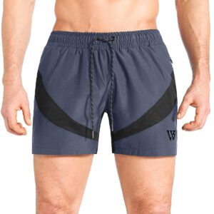 zenwill mens 5" lightweight v-mesh gym workout running shorts with zip pockets (x-large, dark gray)