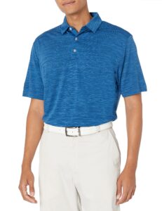 callaway men's broken stripe polo shirt, blueberry pancake, small