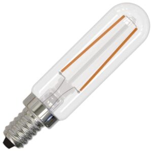 bulbrite 776891 2.5 watt led t6 clear decorative candelabra (e12) base, 3000k light bulb, soft white