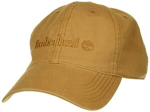 timberland men's cotton canvas baseball cap, wheat boot, one size