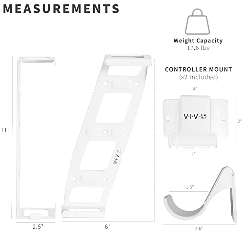 VIVO Steel Wall and Under Desk Mount Bracket Designed for Xbox Series S Gaming Console, Horizontal and Vertical Display, Open Design, White, Mount-XSSU1 [Xbox_Series_x]…