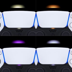 eXtremeRate Custom Touchpad LED Lightbar Skin Decals for PS5 Controller, Touch Pad Light Bar Stickers for PS5 Controller with Tools Set - 40pcs in 8 Colors - Controller NOT Included