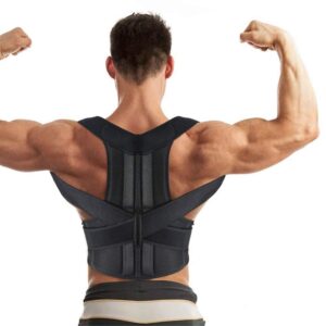 lsrryd double adjustment back support belt posture corrector lumbar support belt for pain relief and injury prevention (size : m)