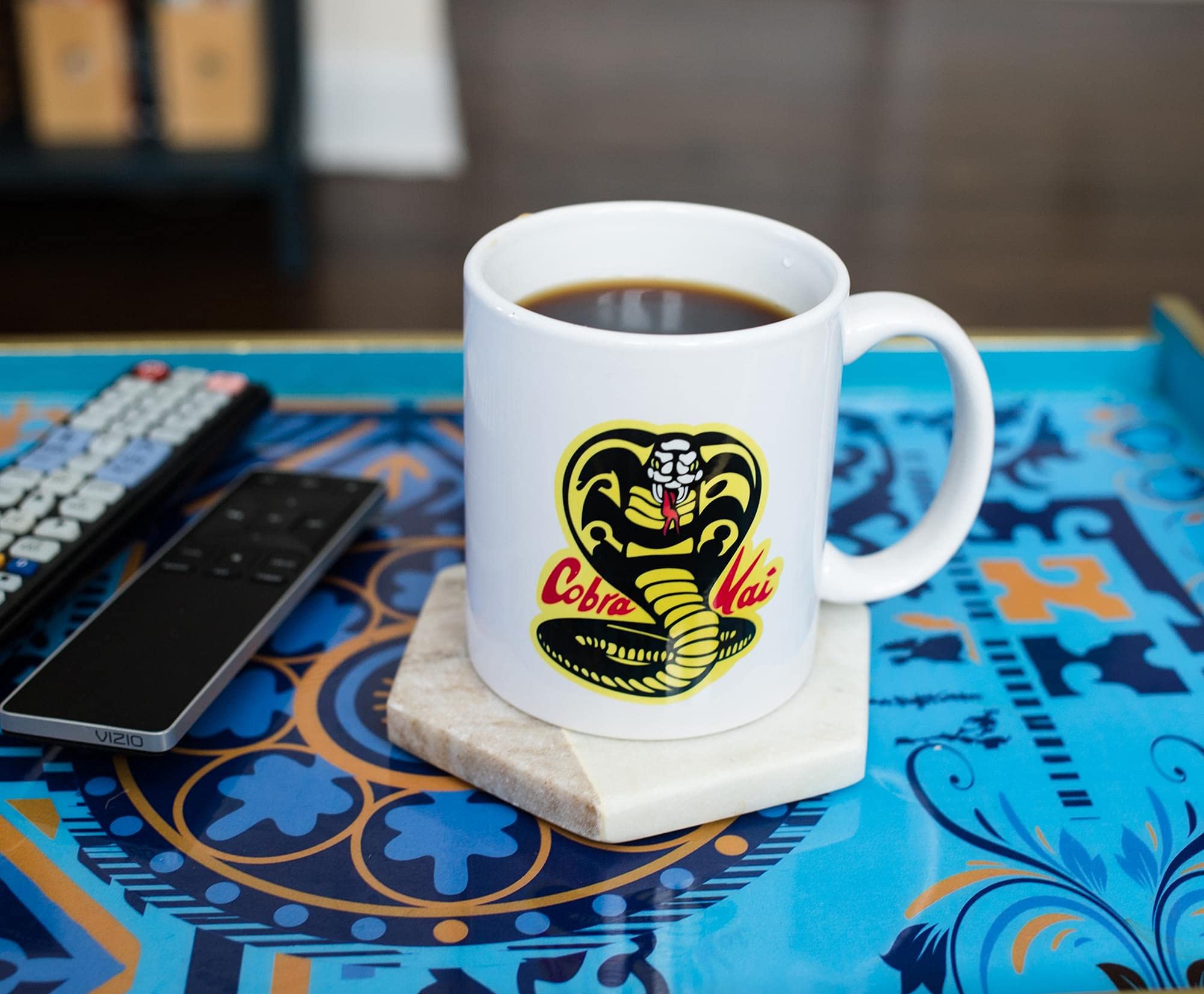 Surreal Entertainment Exclusive The Karate Kid Cobra Kai Logo Ceramic Coffee Mug | Official Martial Arts Movie Collectible | Novelty Drinkware For Home Kitchen Set | Holds 11 Ounces