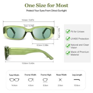 20 Pairs Small Retro Rectangle Sunglasses 90's Driving Glasses Vintage Narrow Square Sunglasses Unisex Frame Glasses for Women Men Teens