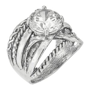 Silpada 'Sparkle on' Cubic Zirconia Ring in Sterling Silver, Size 10