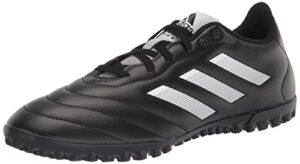 adidas unisex goletto viii turf soccer shoe, black/white/red, 10.5 us men