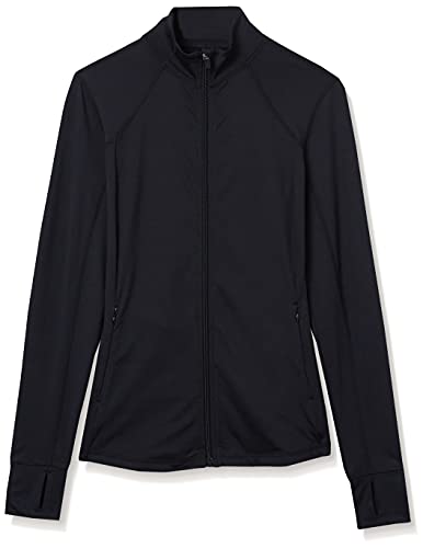 Amazon Essentials Women's Brushed Tech Stretch Full-Zip Jacket (Available in Plus Size), Black, X-Large