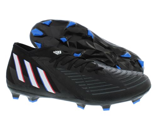 adidas Unisex Predator Edge.2 Firm Ground Soccer Shoe, Core Black/White/Vivid Red, 9.5 US Men