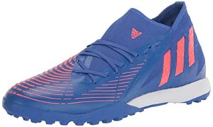 adidas unisex predator edge.3 turf soccer shoe, hi-res blue/turbo/hi-res blue, 7 us men