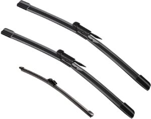 3 factory wiper blades replacement for ford explorer 2011-2023 police interceptor utility 2013-2023 -original equipment windshield wiper blade set - 26"+22"+11" (set of 3)