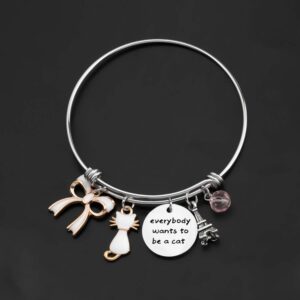 AKTAP The Aristocats Inspired Jewelry Cat Marie Bracelet Everybody Wants to Be a Cat Gift for Comic Movie Lovers (Cat Marie Bracelet)