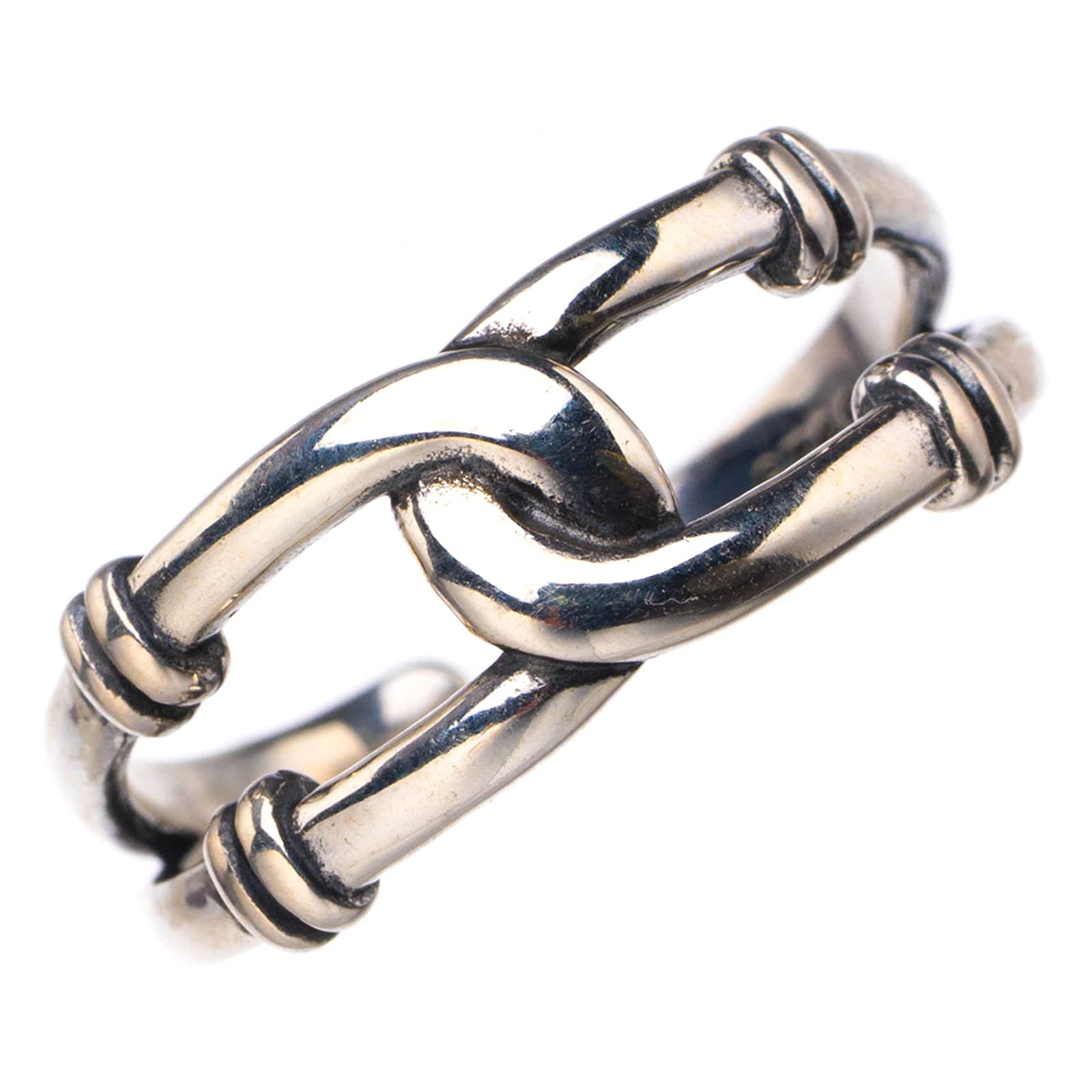 StarGems® Antique Finish Weave Interweave Adjustable Handmade 925 Sterling Silver Vintage Ring 7.25 C2135