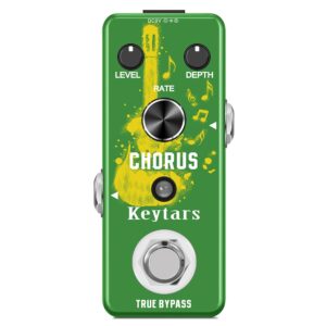 keytars analog chorus guitar effect pedal for electric guitar bass with high warm and clear chorus sound mini size true bypass, (kts-304)