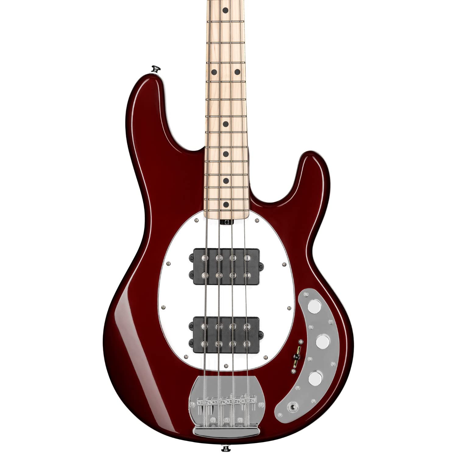 Sterling Bass Guitar, Sterling by Music Man 4 String, Right, Candy Apple Red (RAY4HH-CAR-M1)