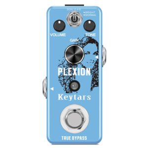 keytars plexion pedal with rich distortion sound for guitar and bass with bright and normal mode true bypass (plexion)