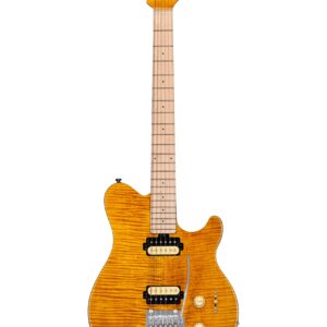 Sterling by Music Man 6 String Solid-Body Electric Guitar, Right, Trans Gold (AX3FM-TGO-M1)