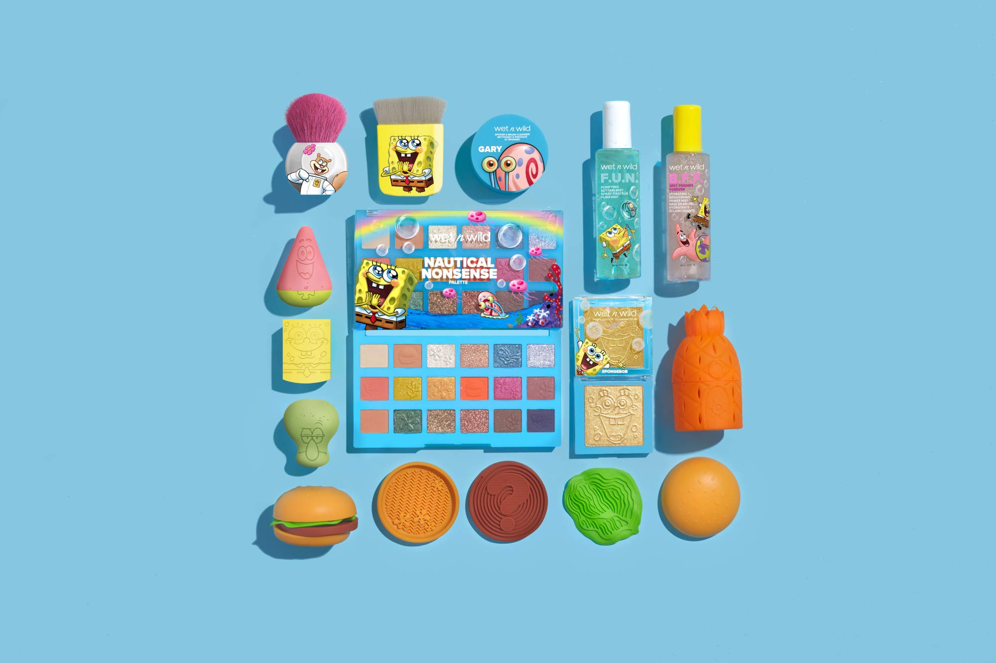 wet n wild House Sponge Case Bob Squarepants Makeup Tools Travel (1114229), Pineapple