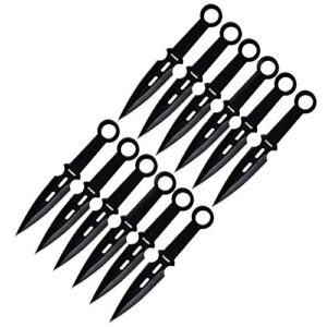 Dispatch Throwing Knives Set of 12 Kunai Professional Throwing Knife with Nylon Sheath, Well Balanced Knives for Recreation and Competition