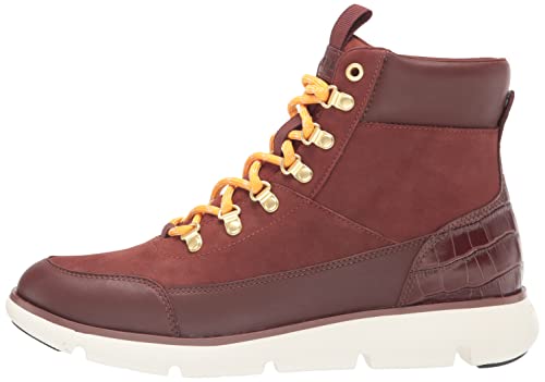 Cole Haan Women's Zerogrand Omni Hiker Boot Hiking, CH Hickory Suede/HIKROY Embossed Crocodile/Ivory Outsole, 9