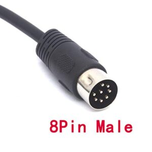 PIIHUSW Long 8 PIN DIN Cable Male to Male MIDI Extension Cord for Bang and Olufsen B&O PowerLink mk 2 BeoLab (1.5 Meter)