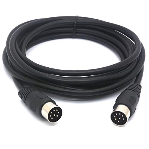 PIIHUSW Long 8 PIN DIN Cable Male to Male MIDI Extension Cord for Bang and Olufsen B&O PowerLink mk 2 BeoLab (1.5 Meter)