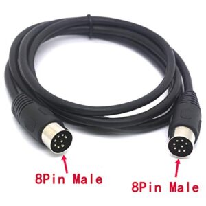 PIIHUSW Long 8 PIN DIN Cable Male to Male MIDI Extension Cord for Bang and Olufsen B&O PowerLink mk 2 BeoLab (1.5 Meter)