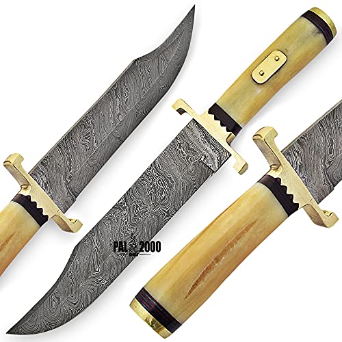 PAL 2000 KNIVES HUN-9915 Handmade damascus hunting Fixed Blade knife with Sheath