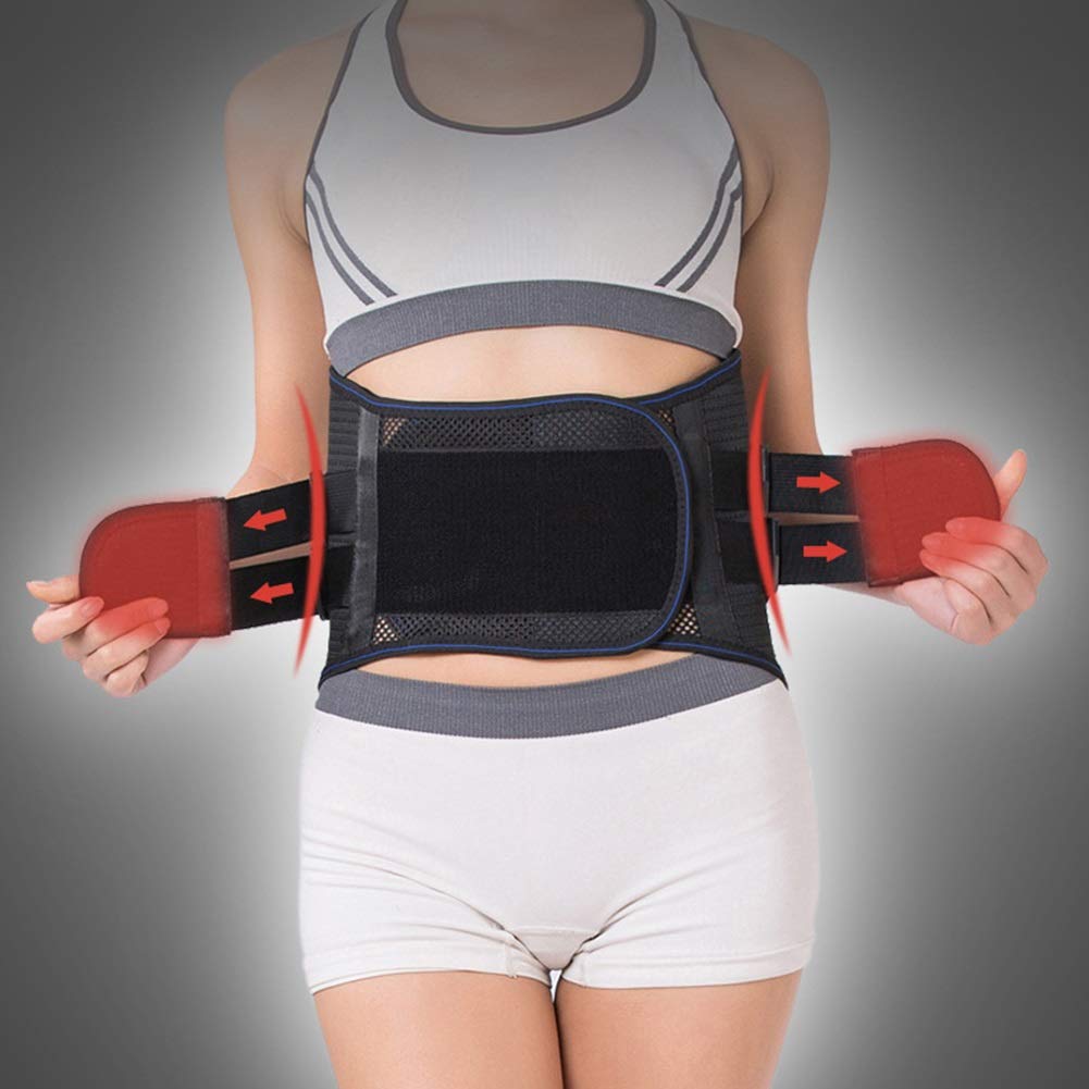 LSRRYD Light and Breathable Premium Back Support Belt for Men Women Double Pull Neoprene Lumbar Support Belt Fit Prevention Spine Injury and Improves Posture (Size : XL)