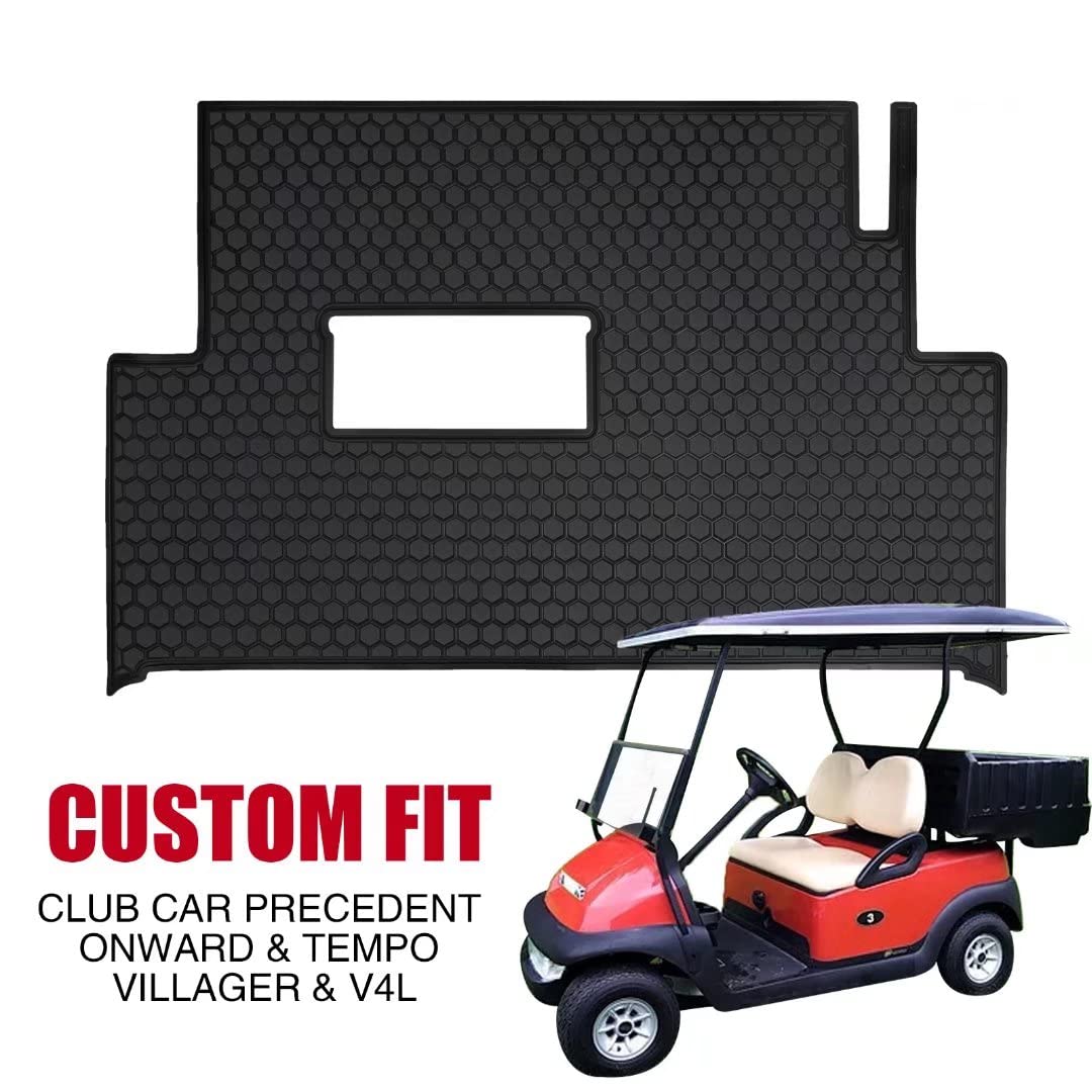 Matericuo Golf Cart Floor Liner Mat Full Coverage Custom Fit for 2 and 2+2 Club Car Models Precedent 2004-2024/Onward & Tempo (2017-2024)/Villager & V4L (2019-2024 Black