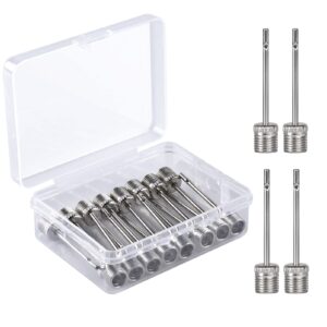 motrust stainless steel air pump needle,premium inflation needles,pump needle for football, basketball, soccer, volleyball or rugby balls with portable storage box-16pack