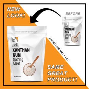 It's Just - Xanthan Gum, 15oz, Keto Baking, Non-GMO, Thickener for Sauces, Soups, Dressings, Packaged in USA