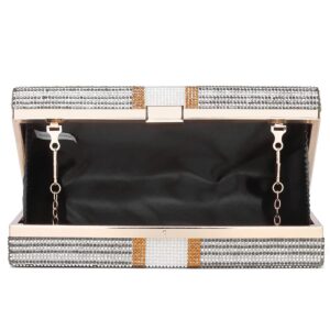 Covelin Dollar Clutch Purse for Women from, Rhinestone Evening Handbag Money Bag Grey