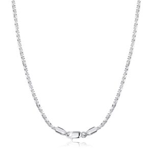 milacolato 925 sterling silver 2mm sparkle mirror link chain for women 18k gold plated durable italian silver choker necklace chain jewelry - lobster claw clasp 16/18/20/22/24/26 inches