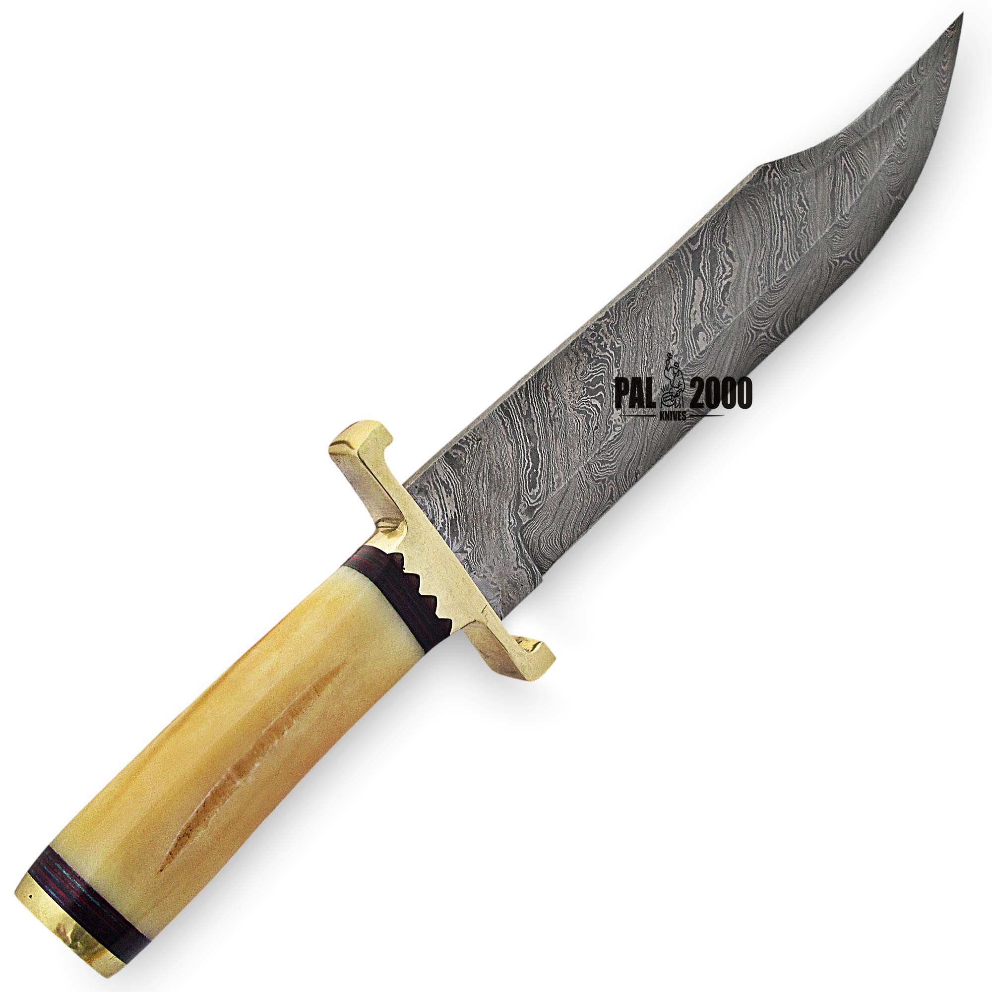 PAL 2000 KNIVES HUN-9915 Handmade damascus hunting Fixed Blade knife with Sheath