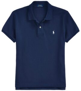 polo ralph lauren women's classic fit mesh polo shirt, navy, large