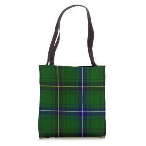 clan henderson tartan tote bag