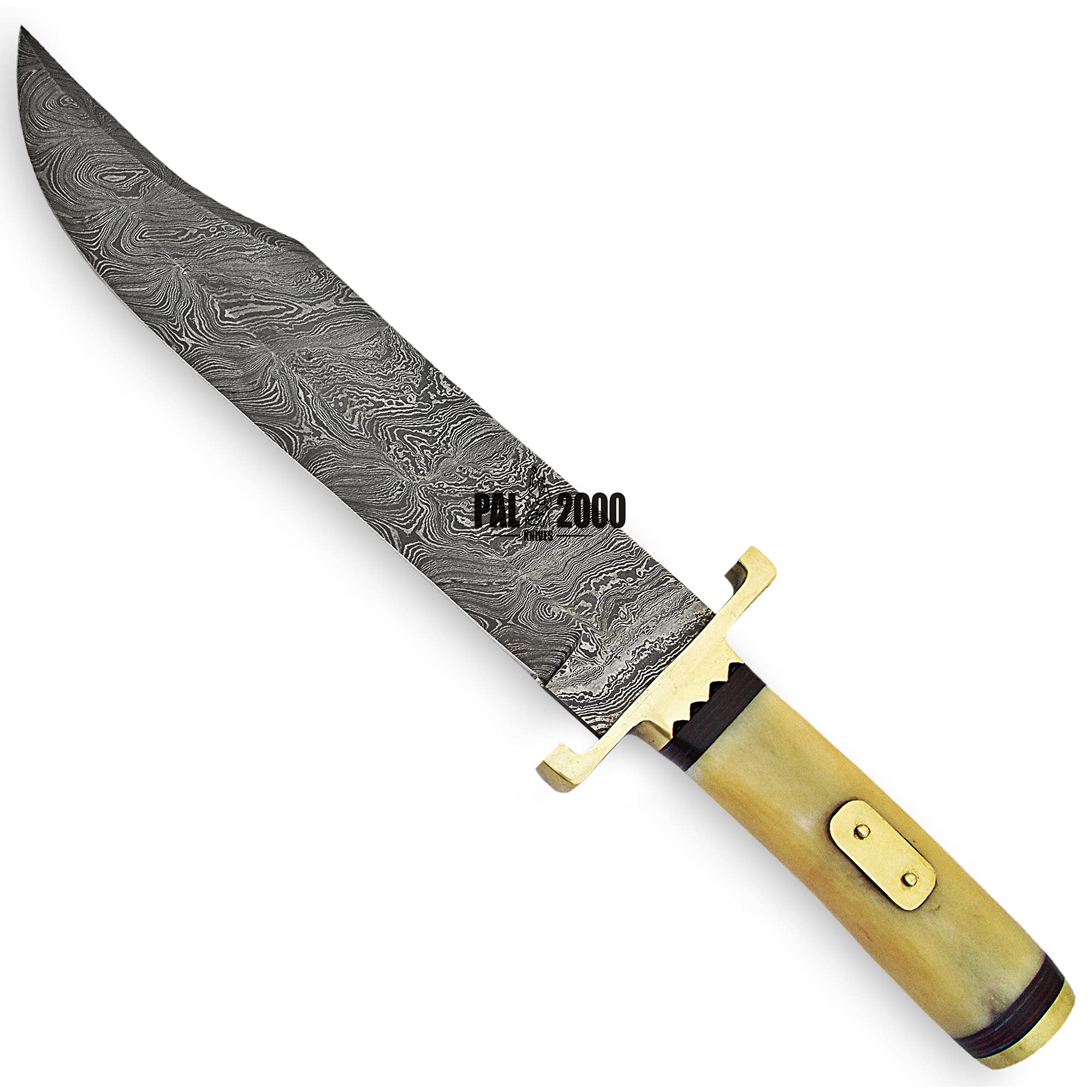 PAL 2000 KNIVES HUN-9915 Handmade damascus hunting Fixed Blade knife with Sheath